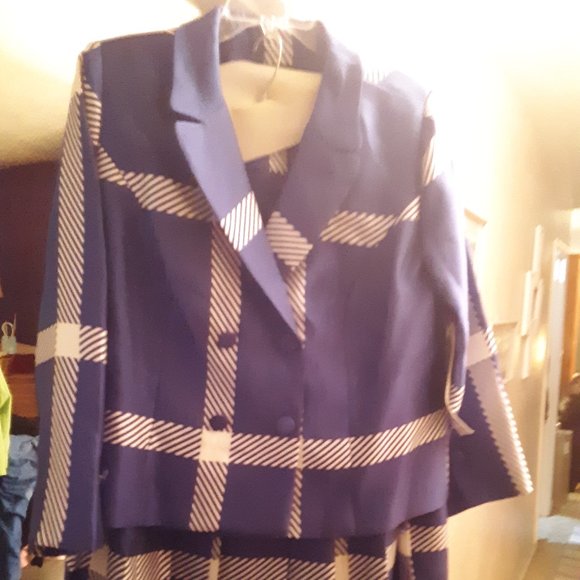 Ashro | Dresses | Ashro Royal Blue And White Suitsize 8w Never Worn ...